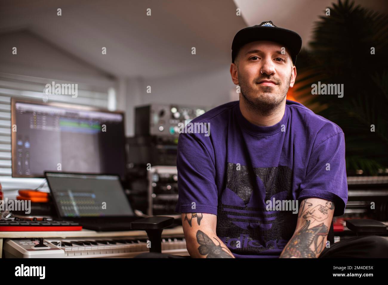 Recording studio photoshoot with Jack Wilson from Fickle Friends in ...