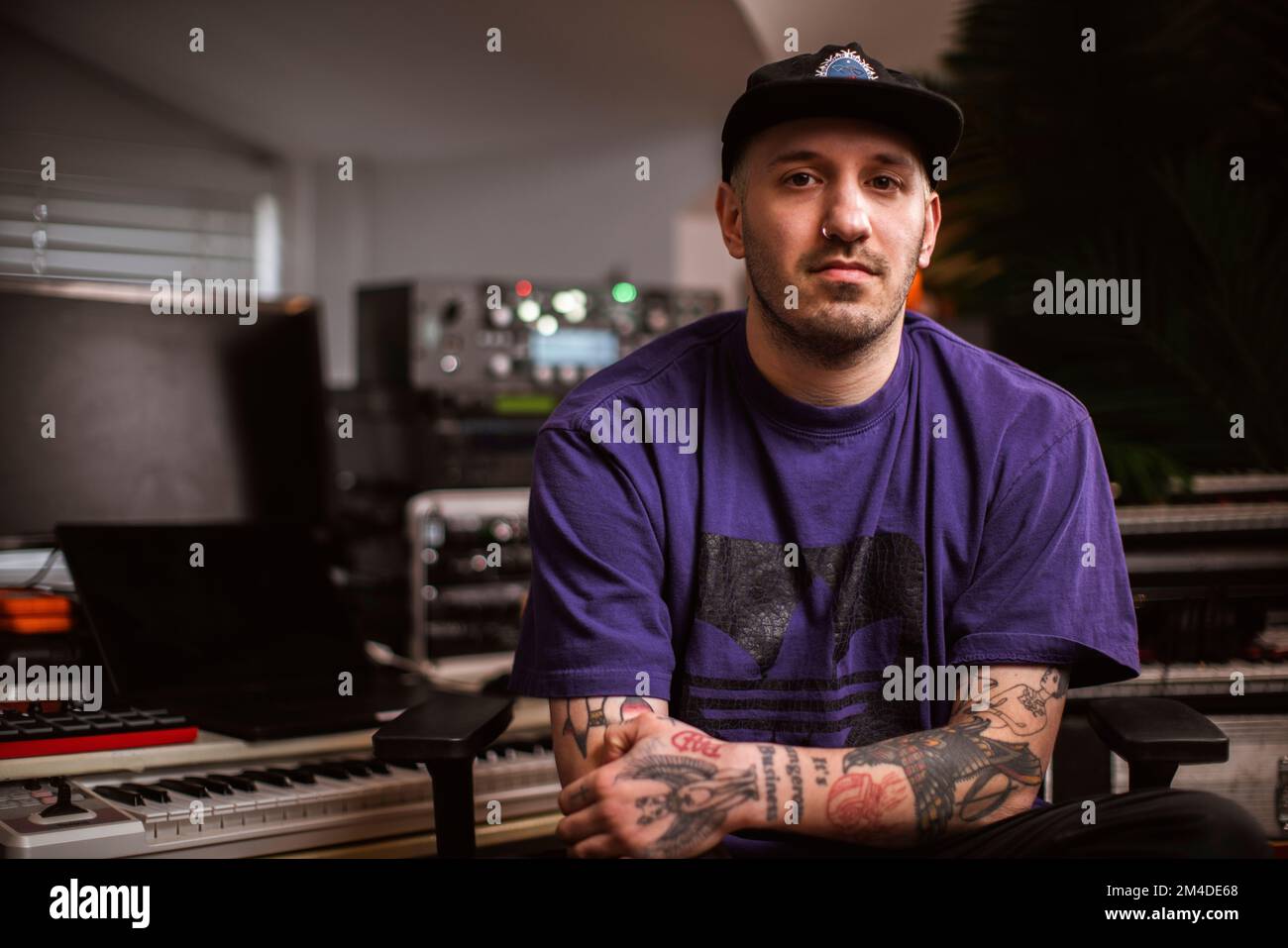 Recording studio photoshoot with Jack Wilson from Fickle Friends in ...