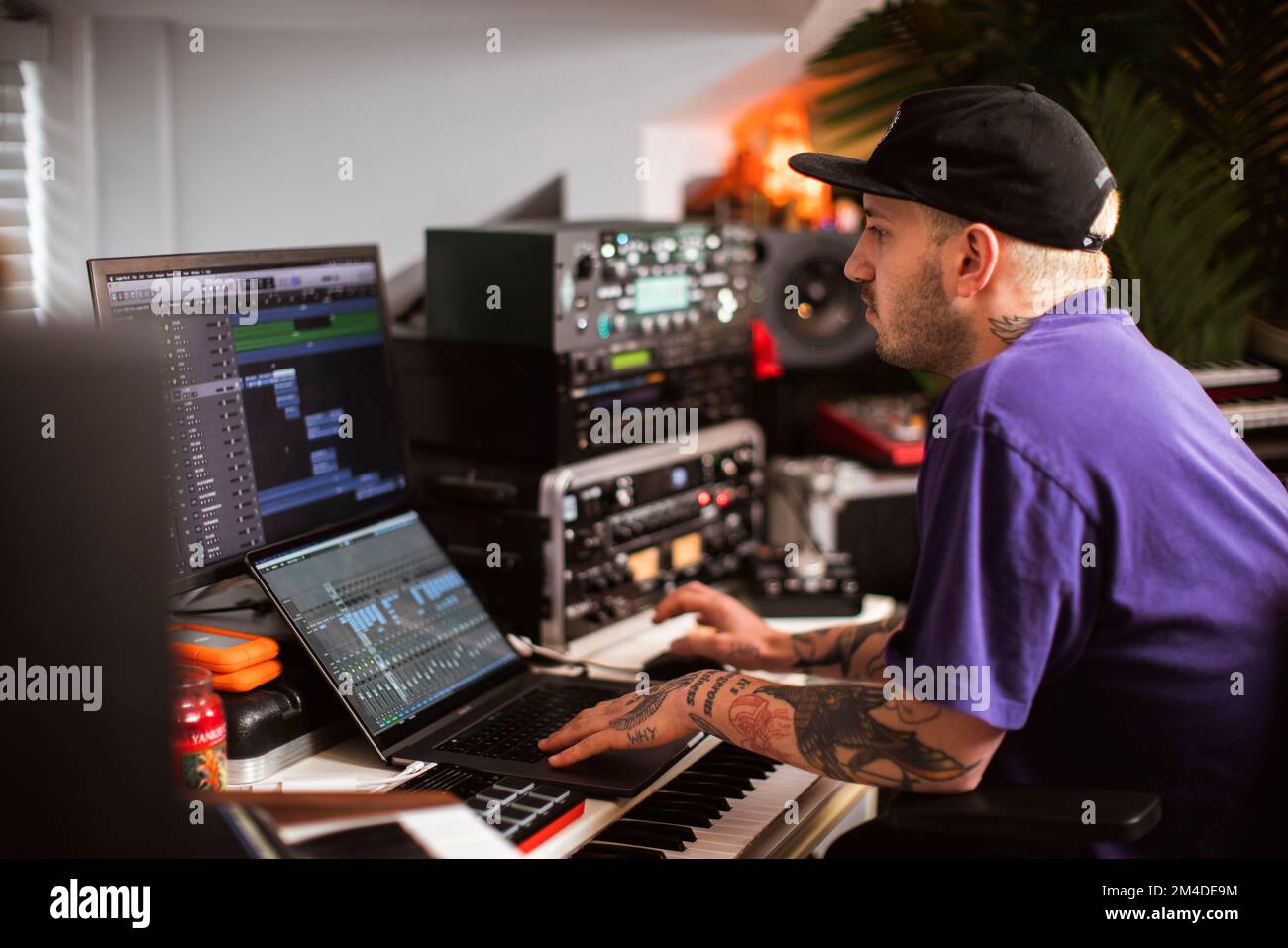 Recording studio photoshoot with Jack Wilson from Fickle Friends in ...