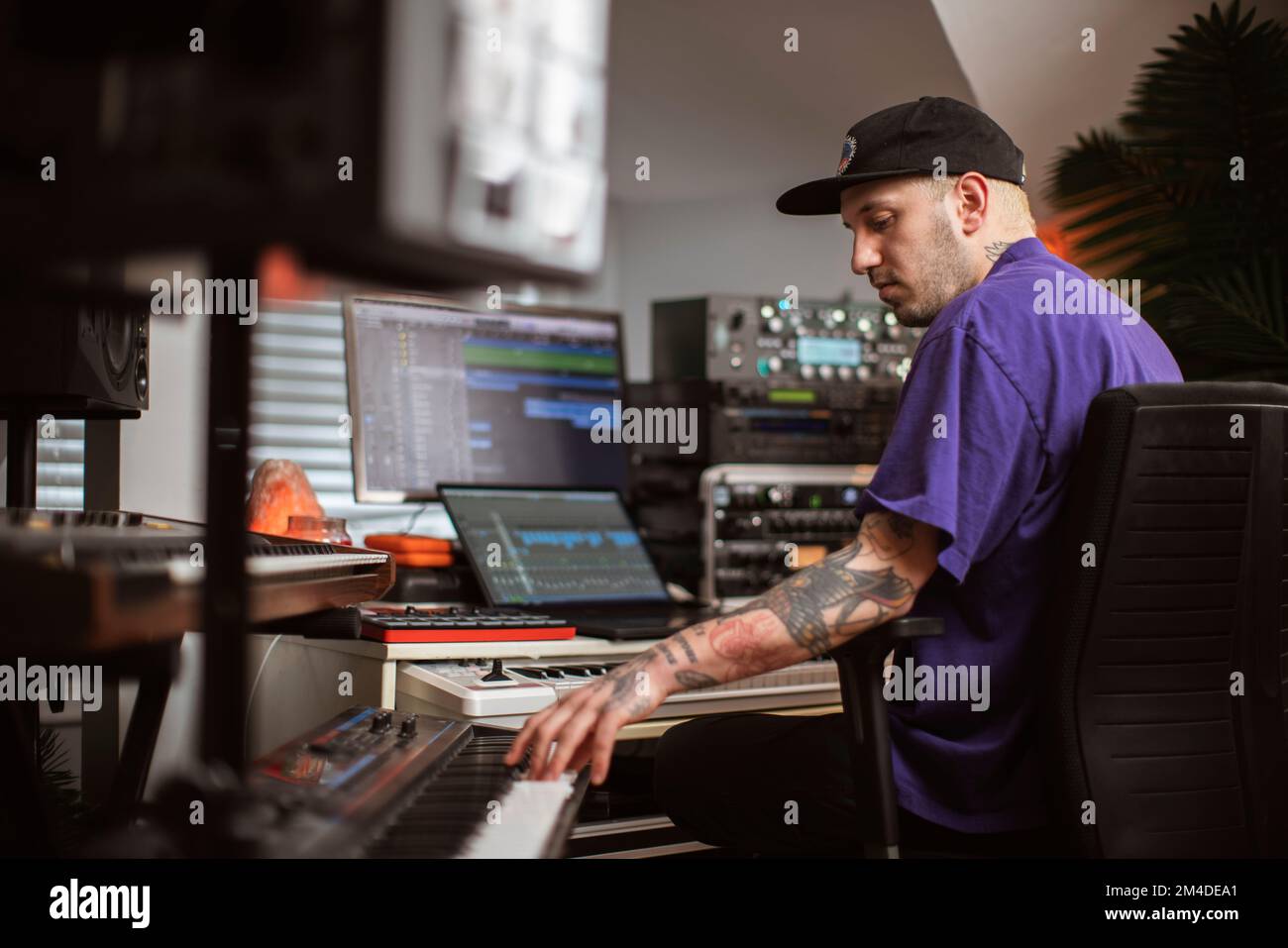 Recording studio photoshoot with Jack Wilson from Fickle Friends in ...