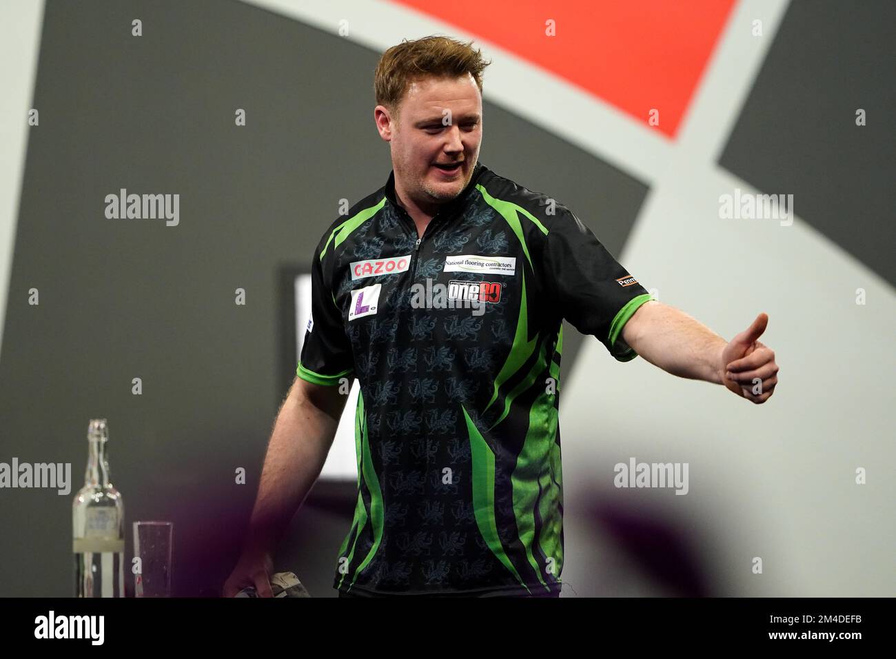 Wales' Jim Williams celebrates after beating Poland's Sebastian ...