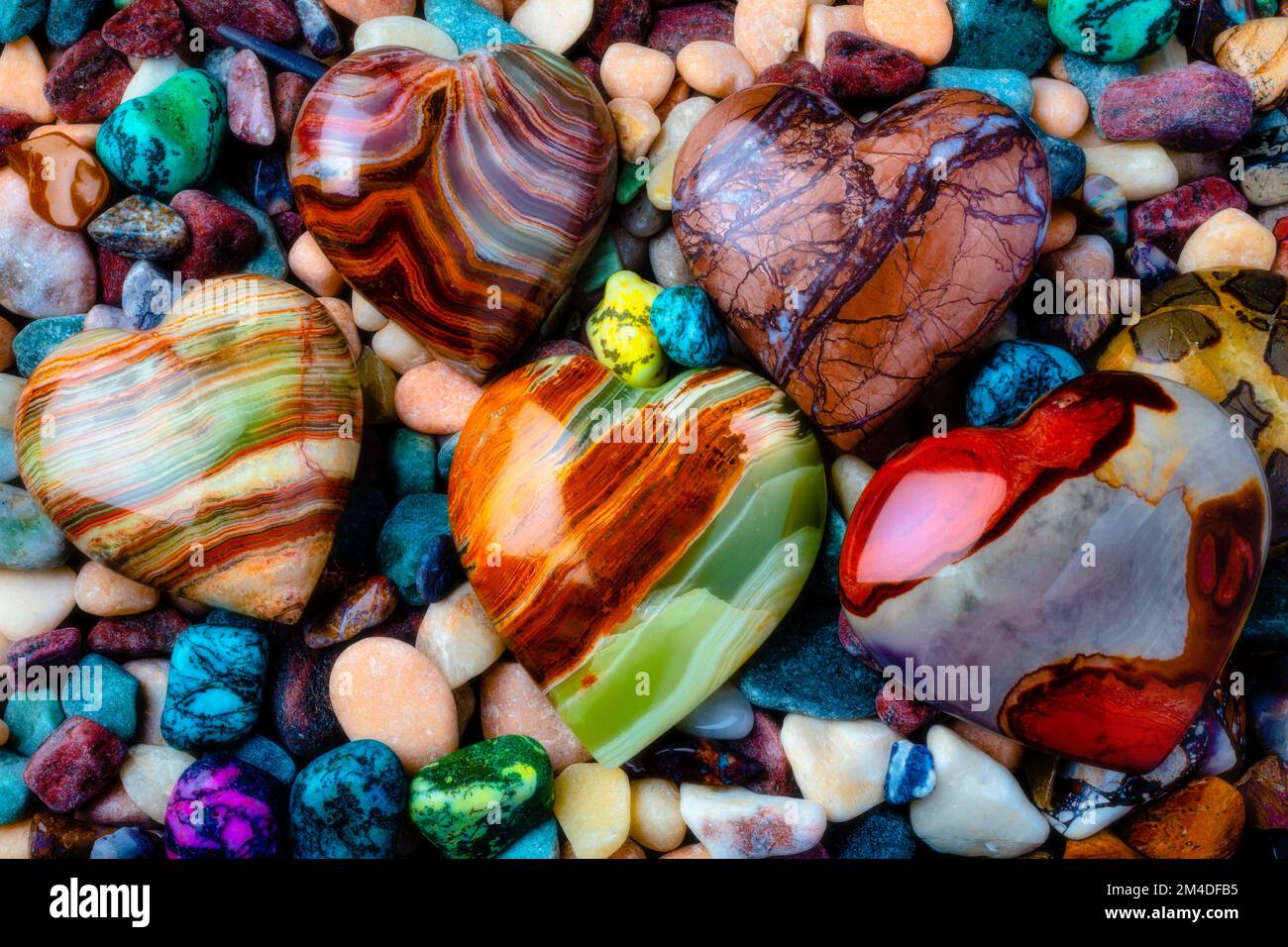Five Stone Hearts Stock Photo - Alamy