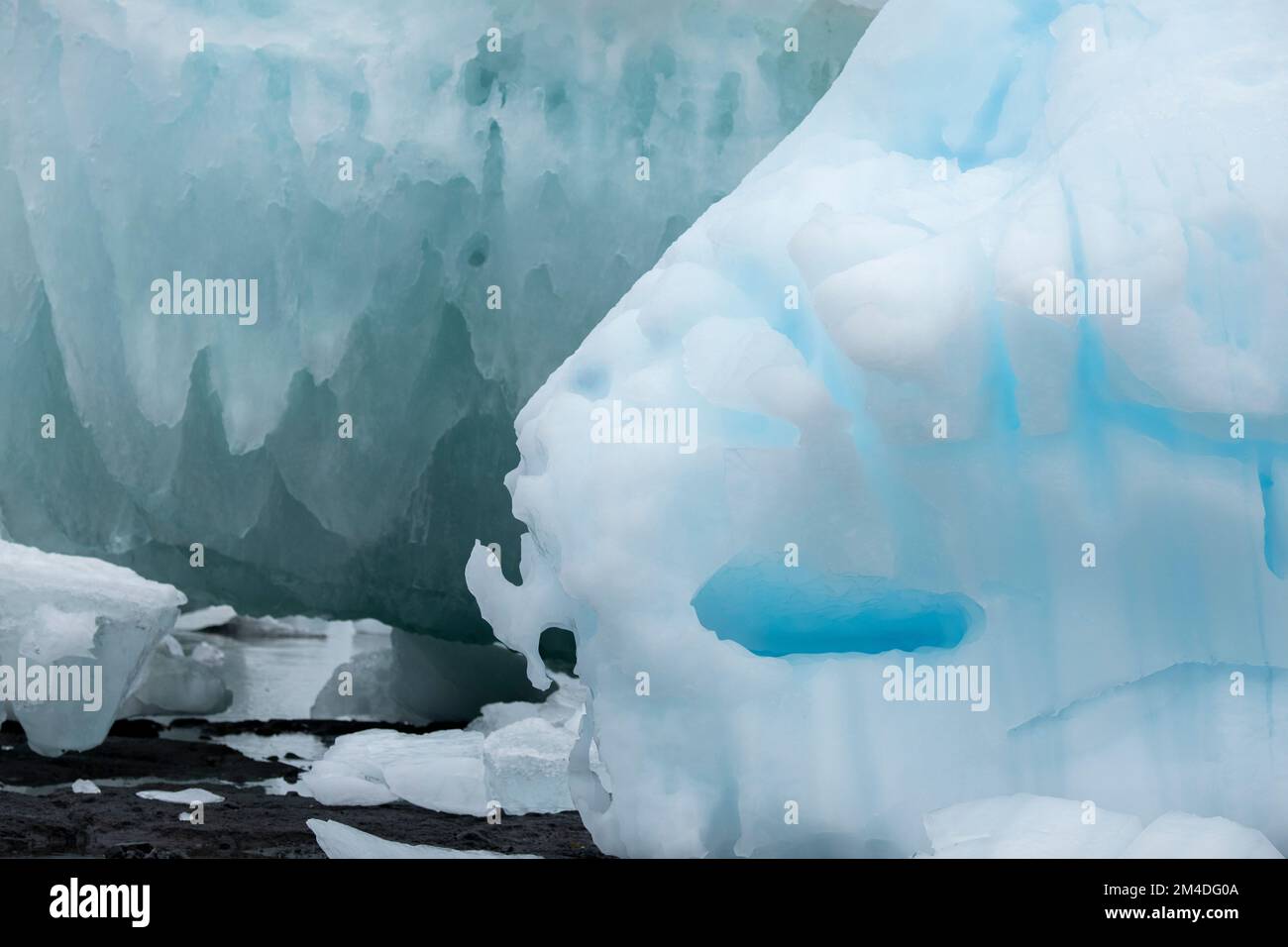 Vega Island aka Devil Island. Close up of grounded icebergs Stock Photo ...