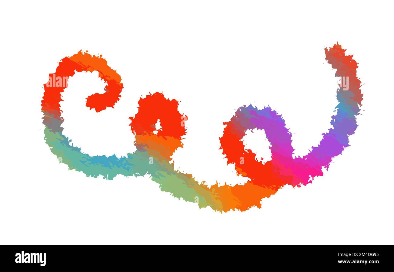 colored abstract brush line. Vector illustration Stock Vector Image ...