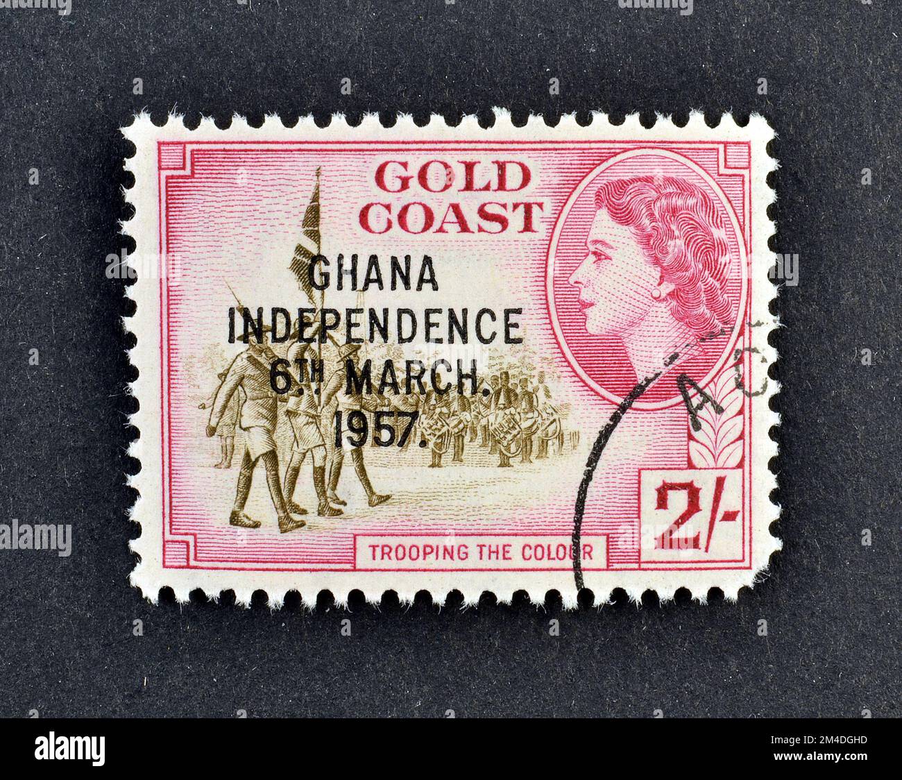 cancelled postage stamp printed by Ghana, that shows Gold Coast ...