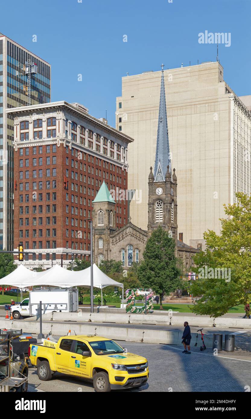 Cleveland landmark Old Stone Church was built in 1855, designed by ...
