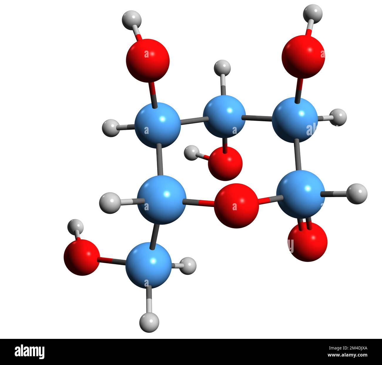 3D image of Glucono delta-lactone skeletal formula - molecular chemical ...