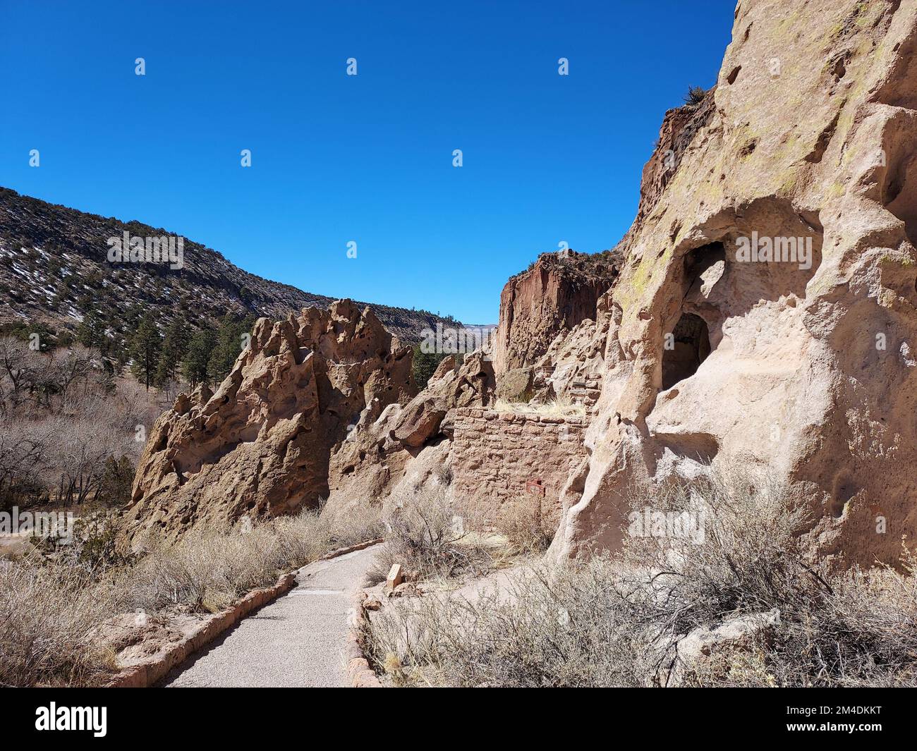 A mountain and natural geological formation stones under sunlight in a ...