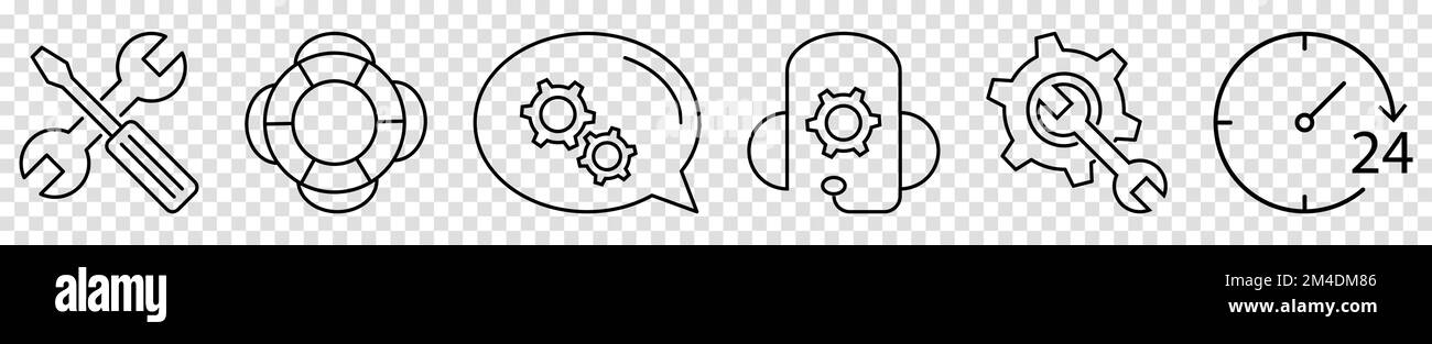 Customer service icons. Symbol for website design, logo, app, UI ...