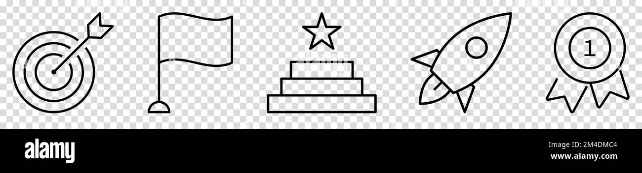 Goal and achievement icon set. Symbol for website design, logo, app, UI ...