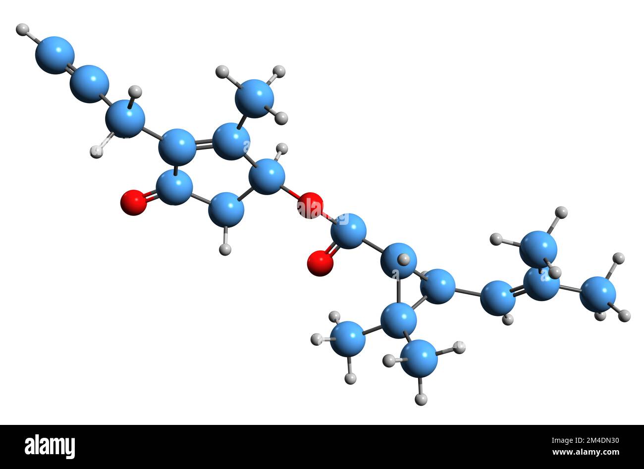3D image of Prallethrin skeletal formula - molecular chemical structure ...