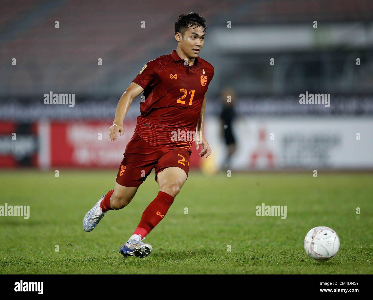 Poramet Arjwilai of Thailand in action during the AFF Mitsubishi ...