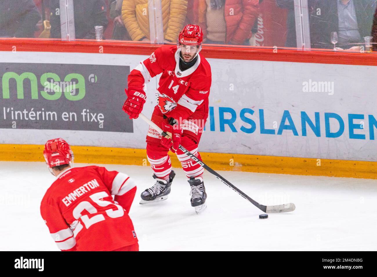 Lausanne, Switzerland. 12th Feb, 2022. Jason Fuchs (attackers) of ...
