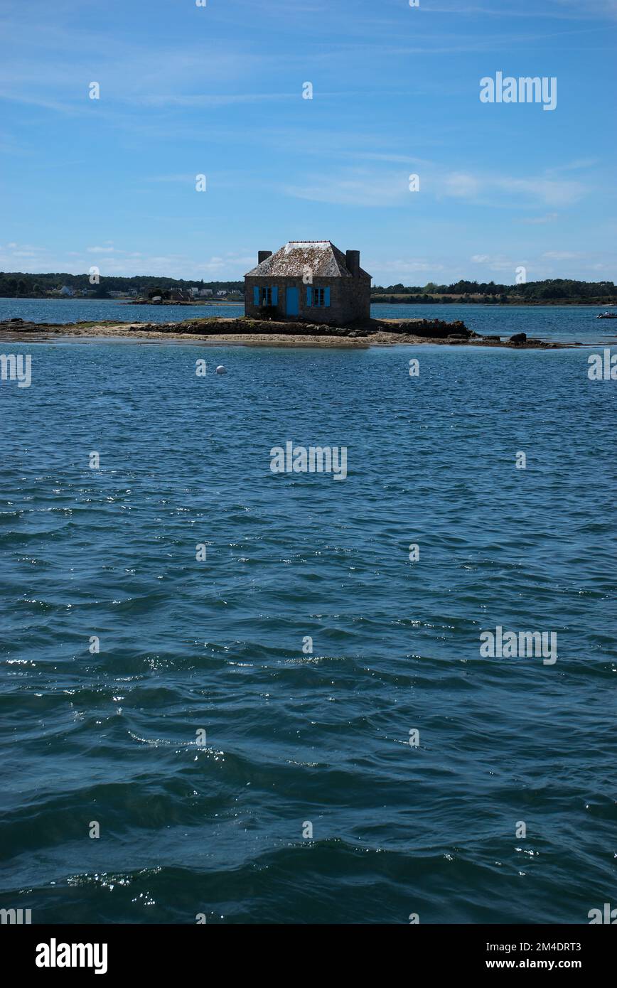 view of the bay of the Etel river (Ria d'Etel) Brittany, Morbihan Stock ...