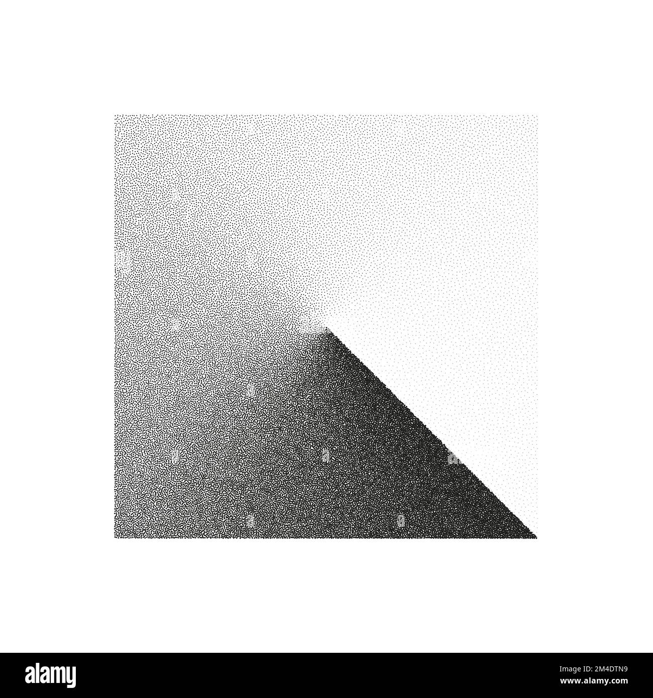 Square shaped dotted object, stipple elements. Stippling, dotwork ...