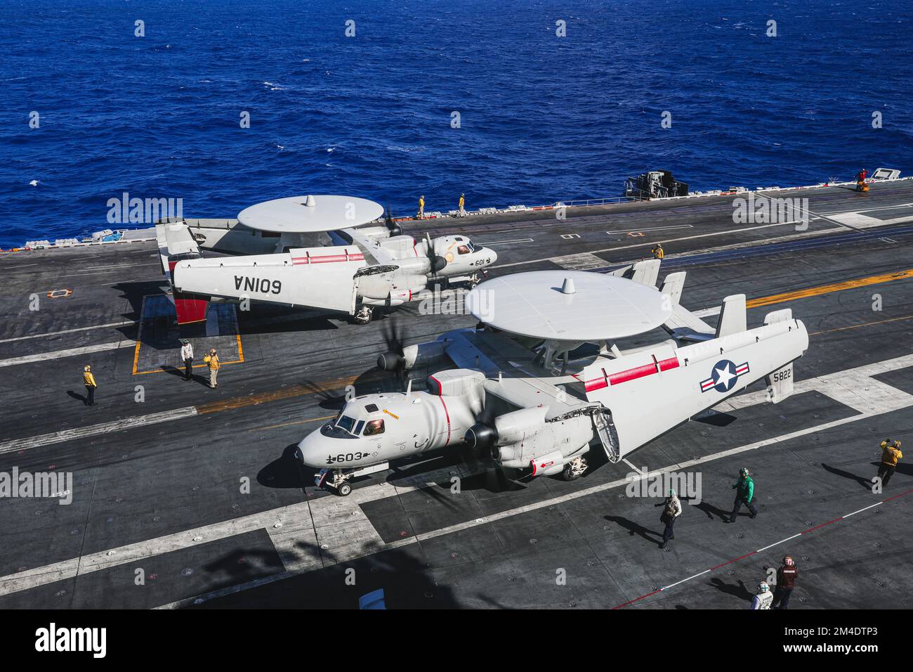 221220-N-PA221-2178 PACIFIC OCEAN (Dec. 20, 2022) Two E-2C Hawkeyes ...