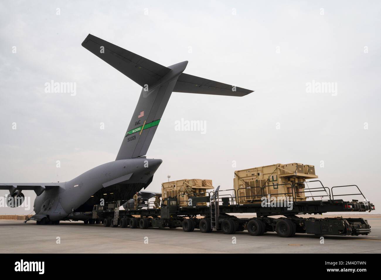 443rd Air Expeditionary Squadron Air Mobility Flight Airmen link two ...
