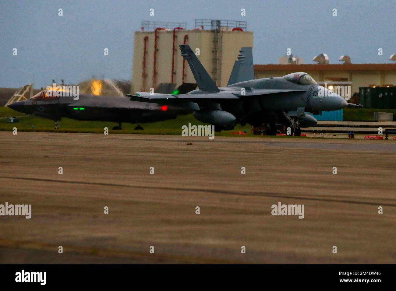 A U.S. Marine Corps F/A-18D Hornet aircraft with Marine Fighter Attack ...