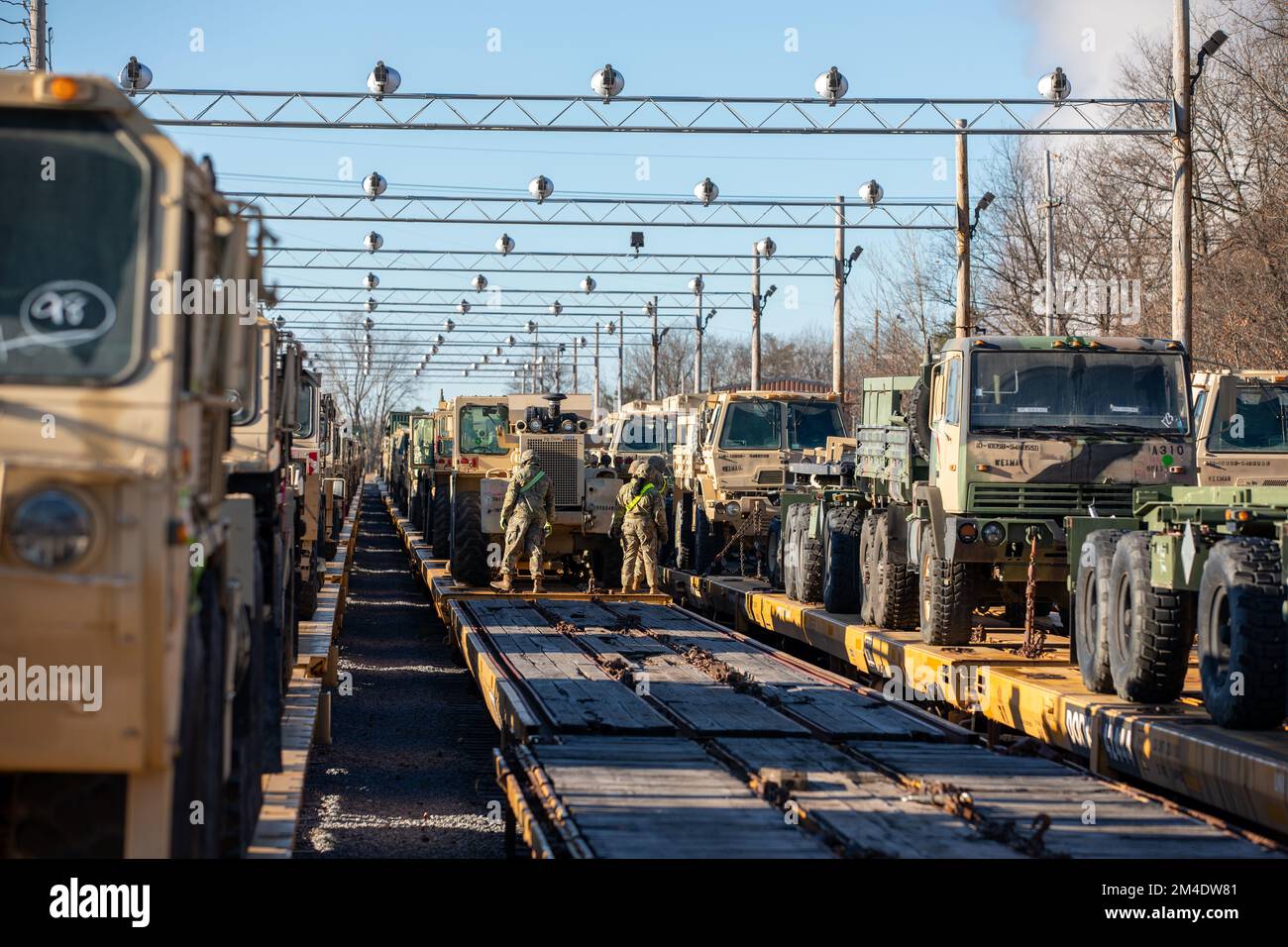 U.S. Army Soldiers with Alpha Company, 548th Division Sustainment ...
