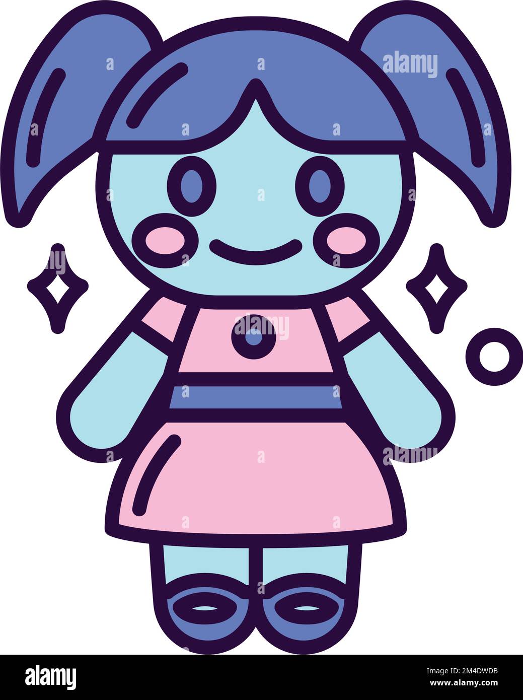 Isolated cute doll toy icon Vector Stock Vector Image & Art - Alamy
