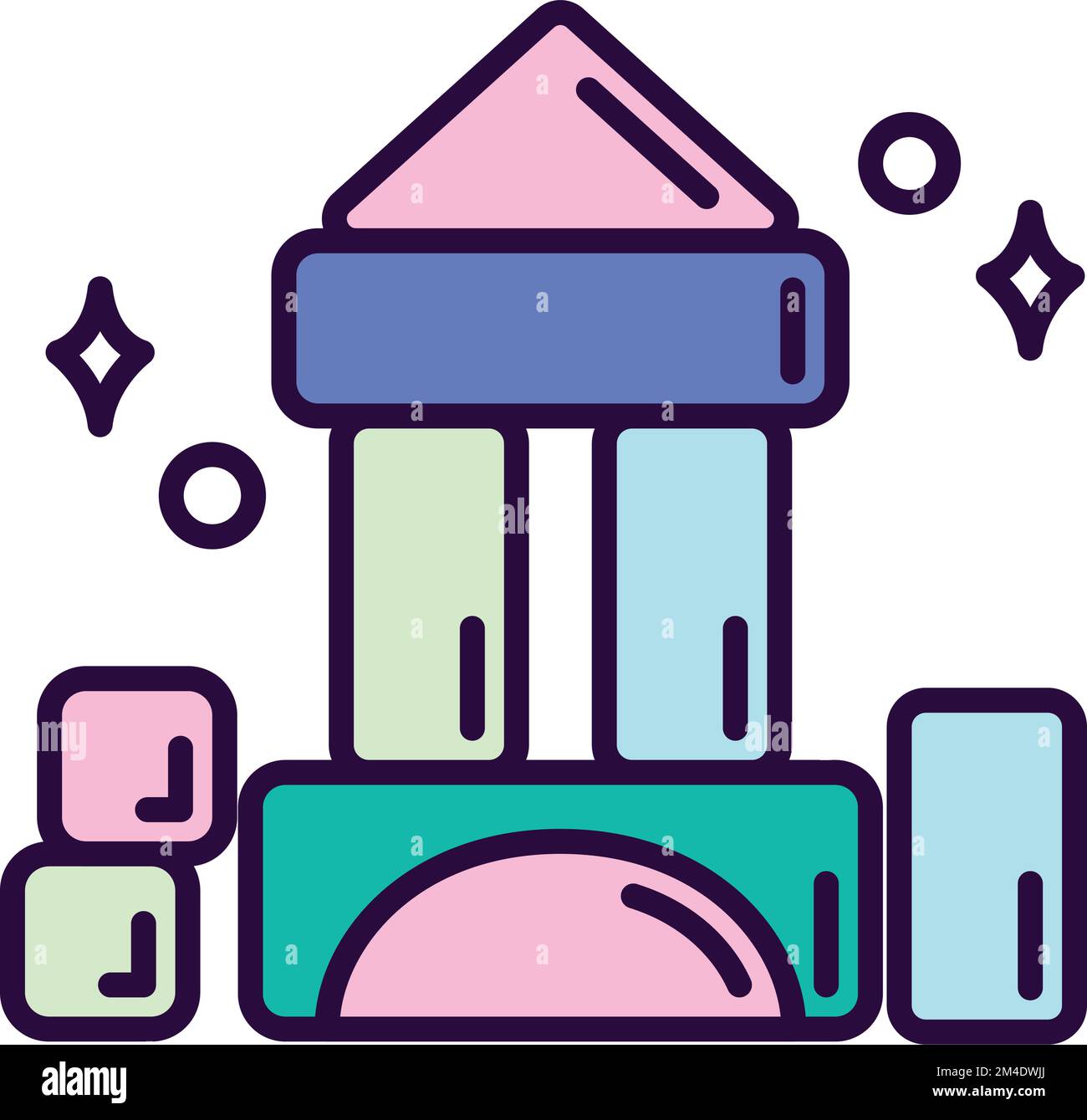 Isolated cute castle toy icon Vector Stock Vector Image & Art - Alamy