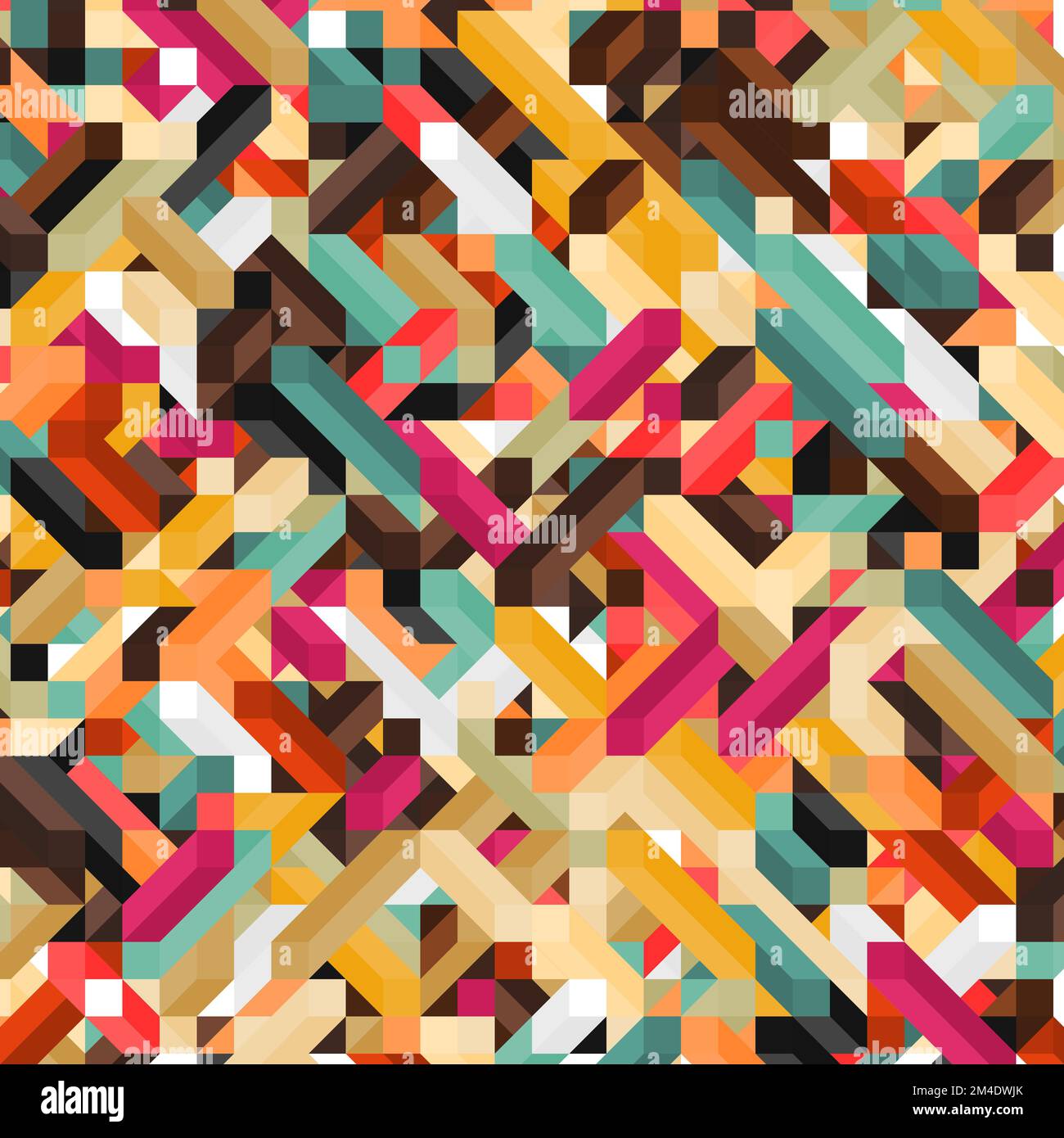 Color Dimonds illusion background generative pattern illustration Stock ...