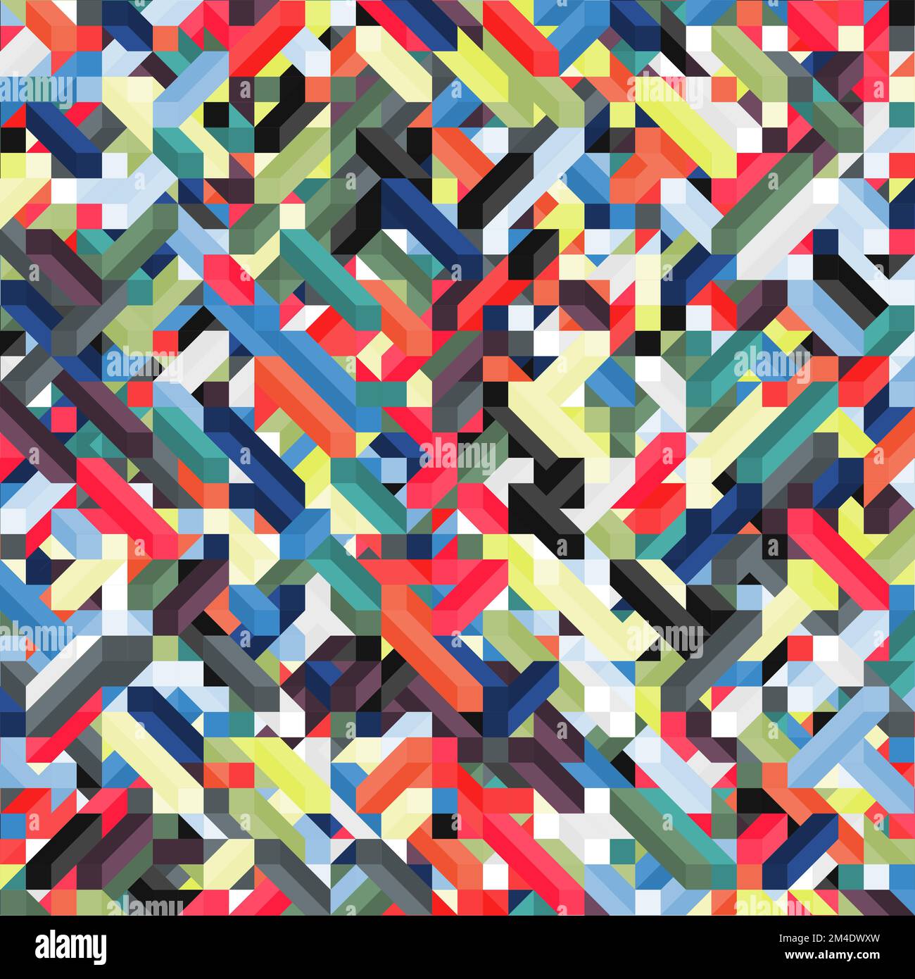 Color Dimonds illusion background generative pattern illustration Stock ...