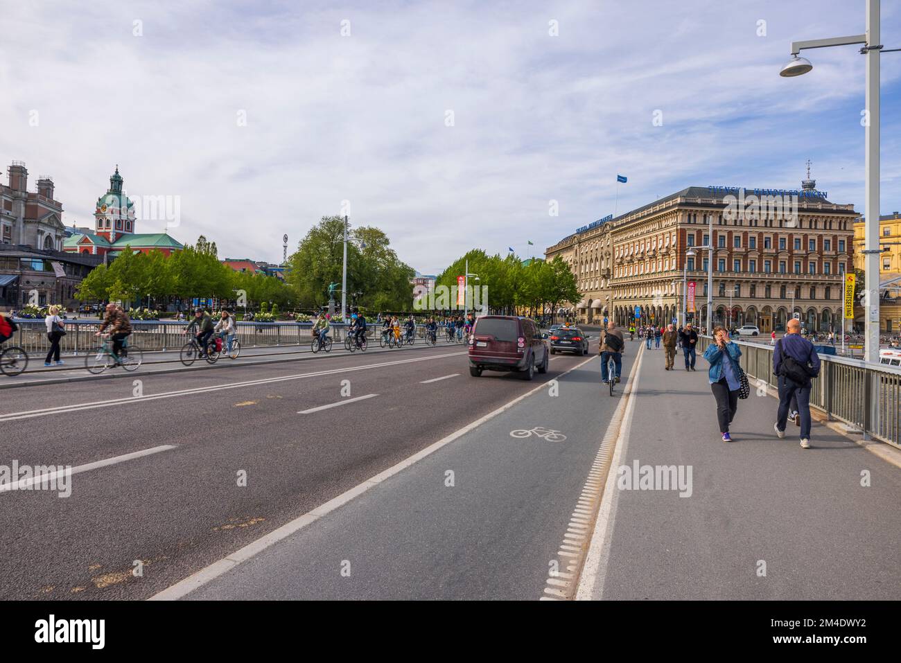 Beautiful cityscape view of downtown Stockholm on bright day ...