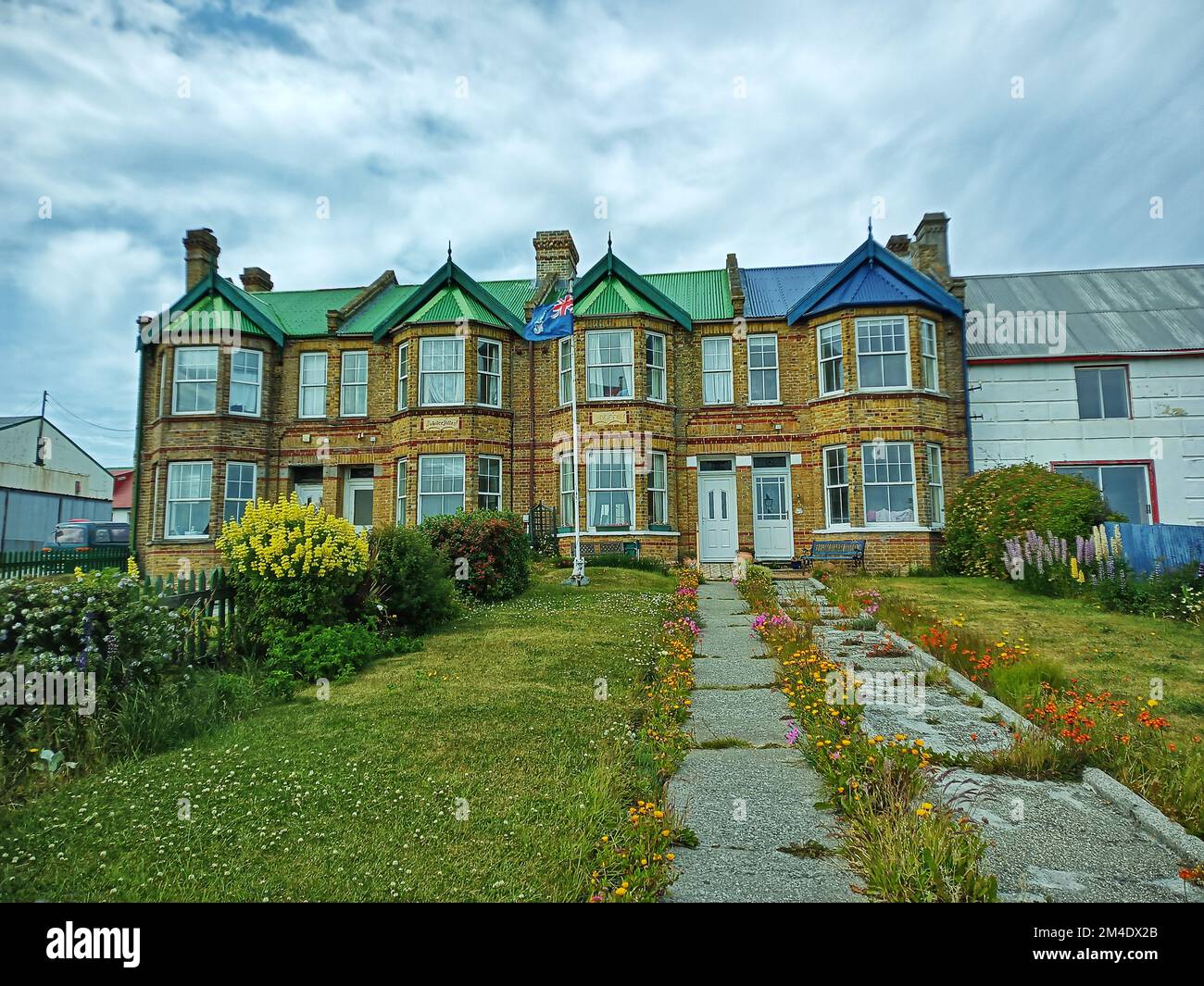 port stanley falkland island,harbour port stanley,red telephone booth ...