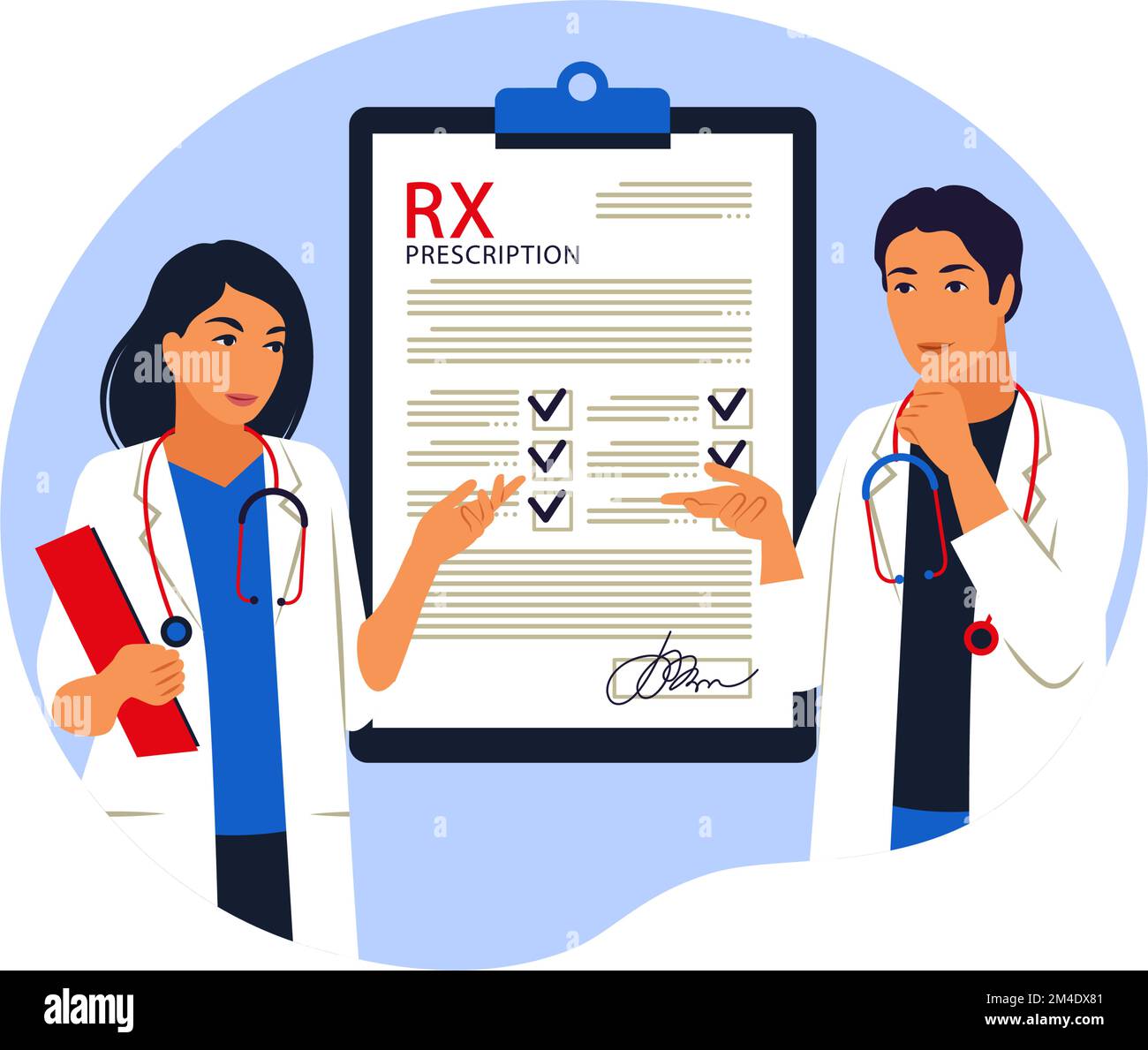Rx medical prescription. Doctors writes medical prescription. Vector ...