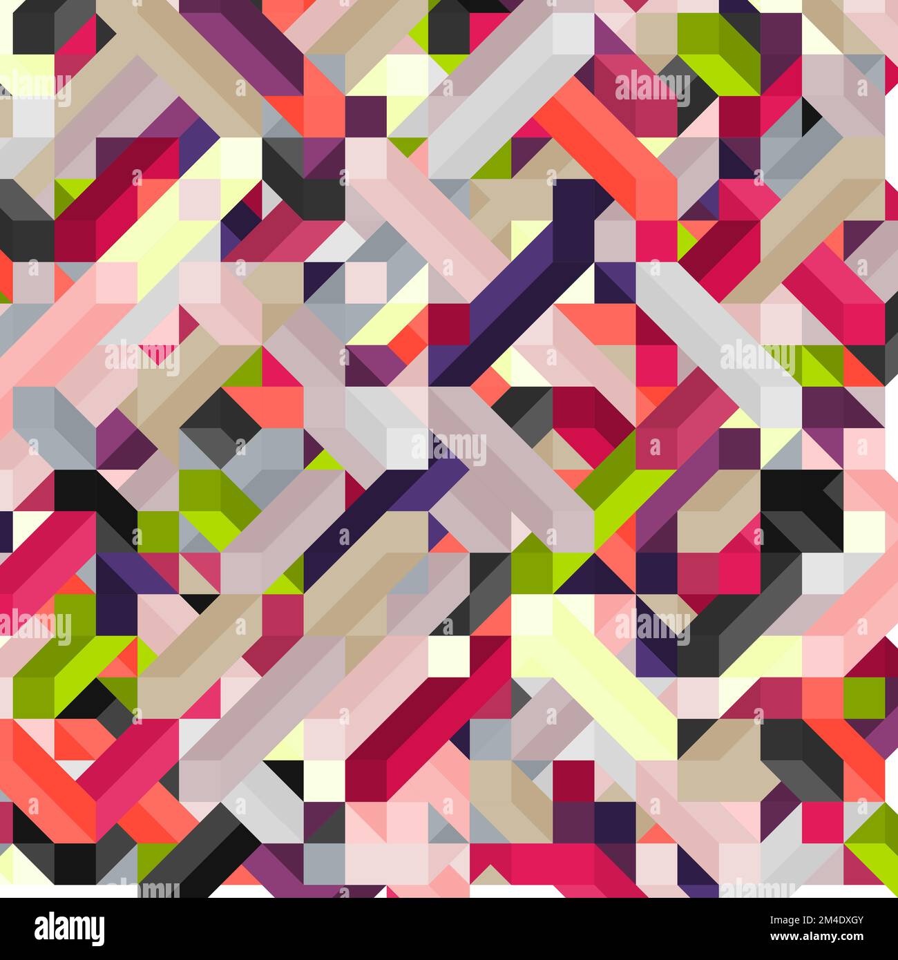 Color Dimonds illusion background generative pattern illustration Stock ...