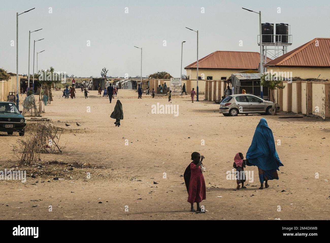 Street view taken in Maiduguri, December 19, 2022. Maiduguri is the ...