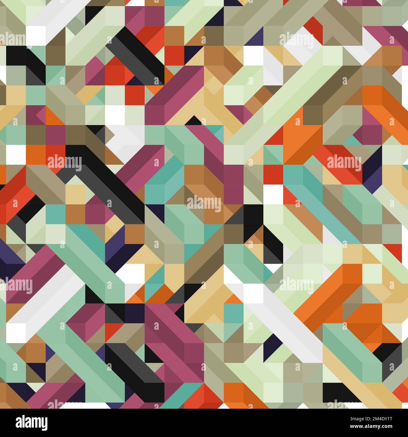 Color Dimonds illusion background generative pattern illustration Stock ...