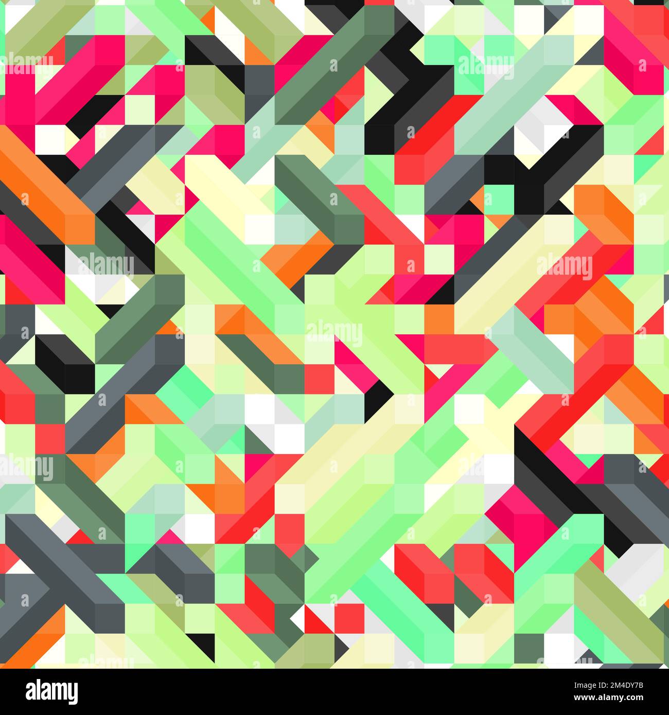 Color Dimonds illusion background generative pattern illustration Stock ...