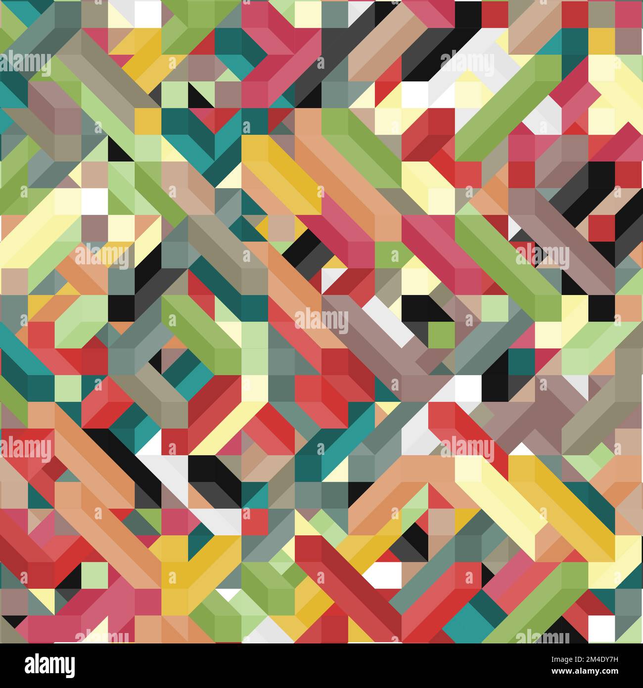 Color Dimonds illusion background generative pattern illustration Stock ...