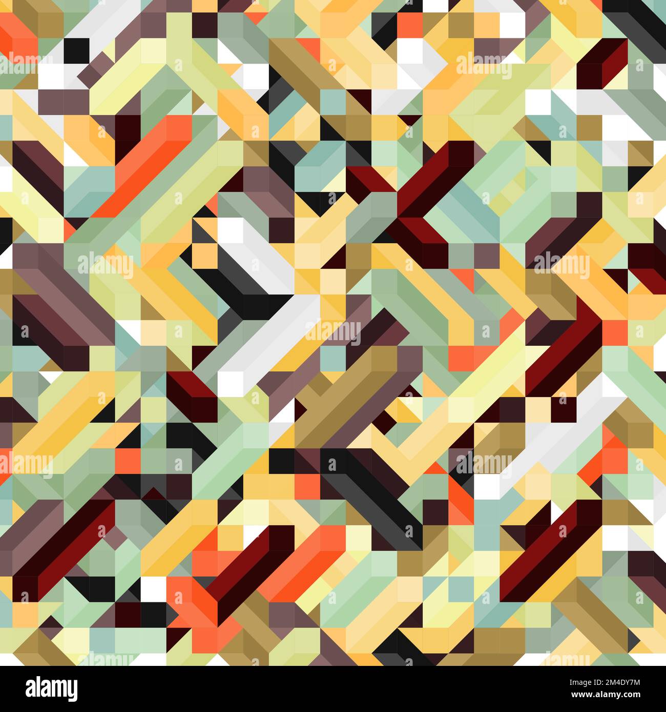 Color Dimonds illusion background generative pattern illustration Stock ...