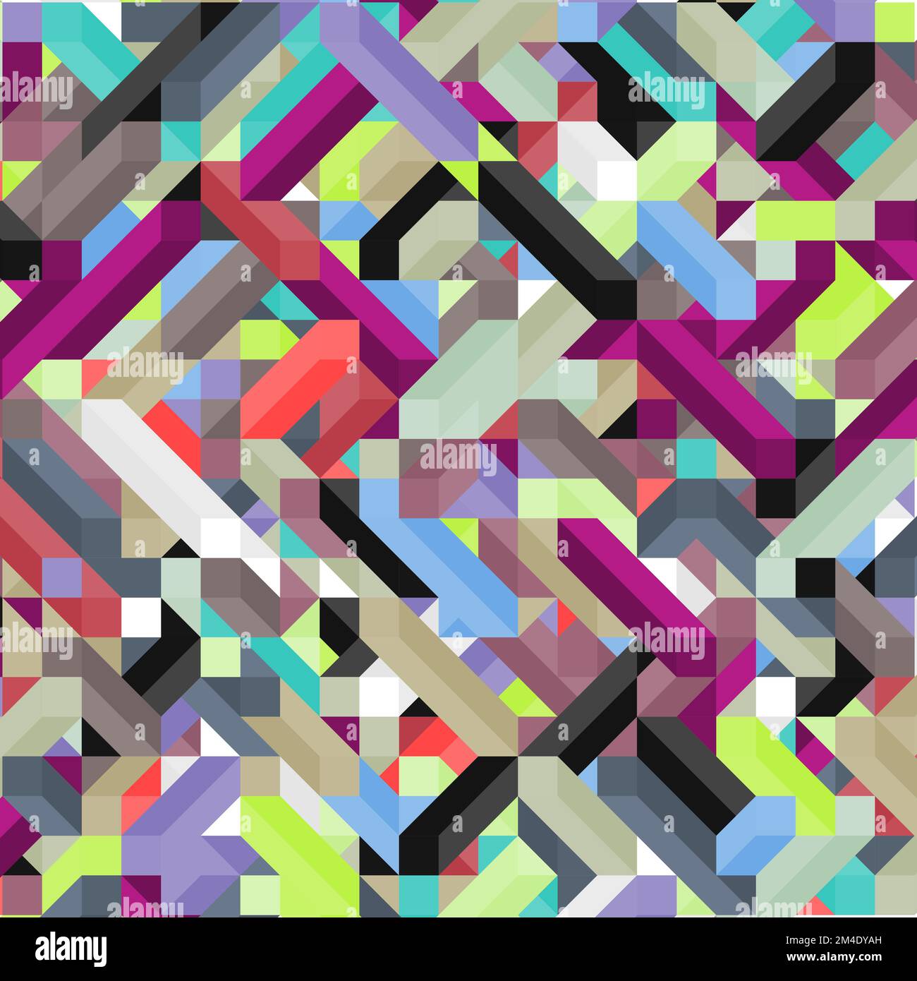 Color Dimonds illusion background generative pattern illustration Stock ...