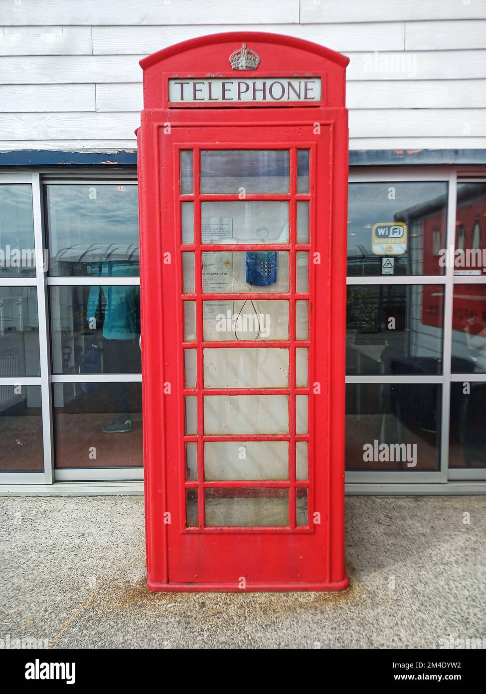 Red telephone booth,Royal mail,port stanley falkland island,harbour ...