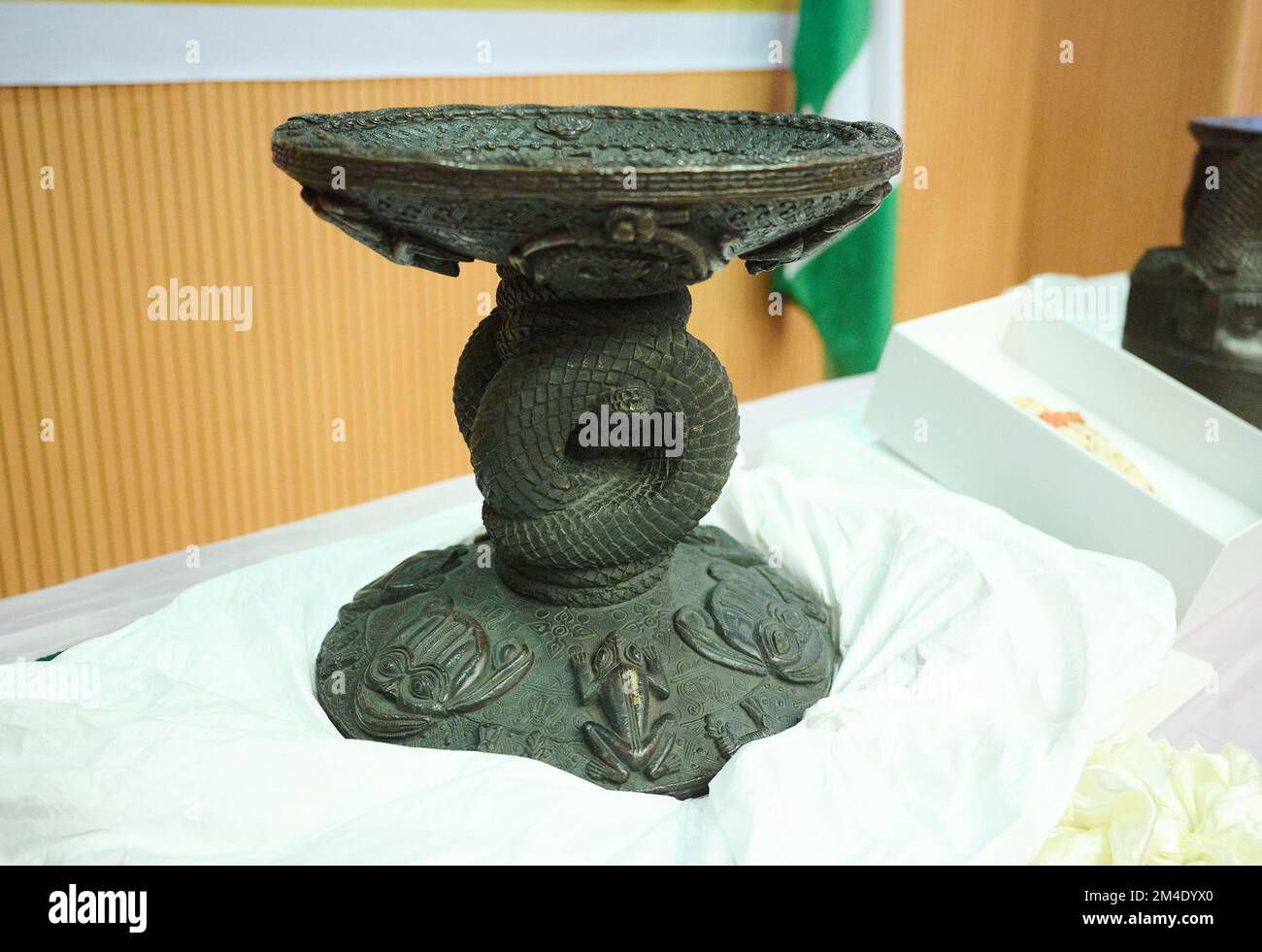 Abuja, Nigeria. 20th Dec, 2022. The Oba throne stool is one of the ...