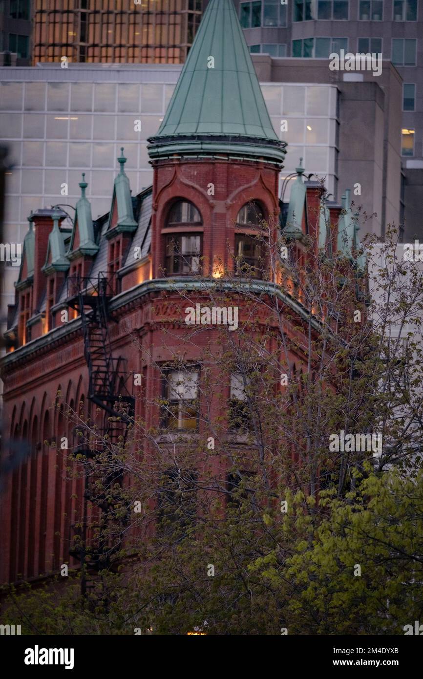 A beautiful vertical view of the Gooderham Building in Toronto Stock ...