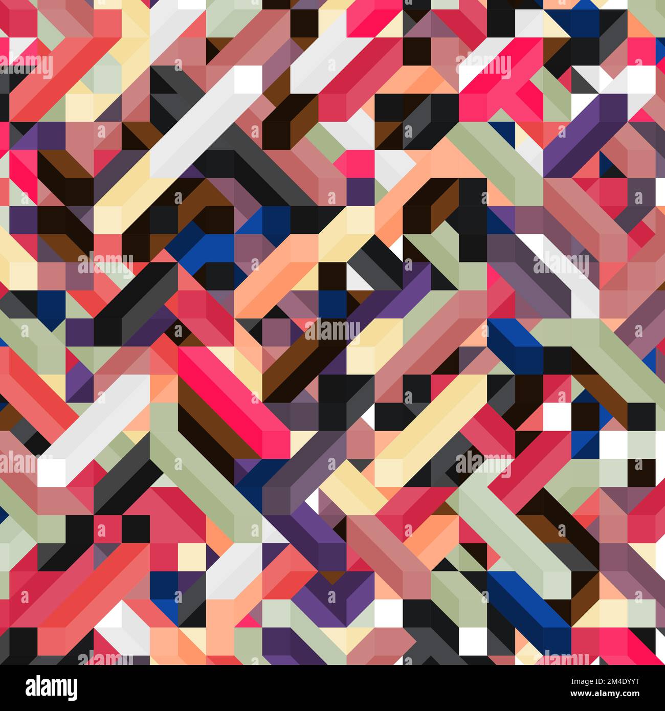 Color Dimonds illusion background generative pattern illustration Stock ...