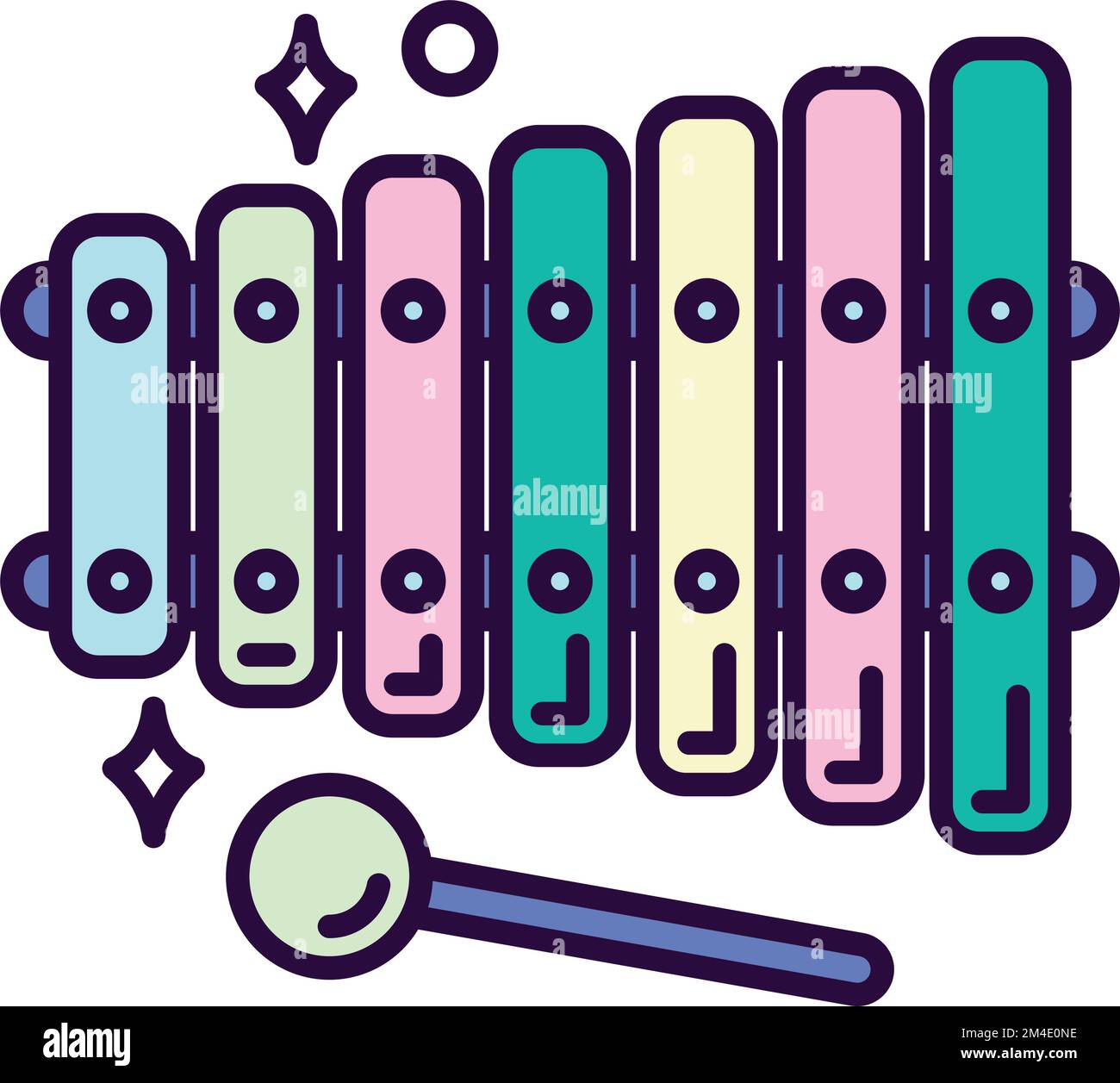 Xylophone colorful musical instrument Stock Vector Images - Alamy