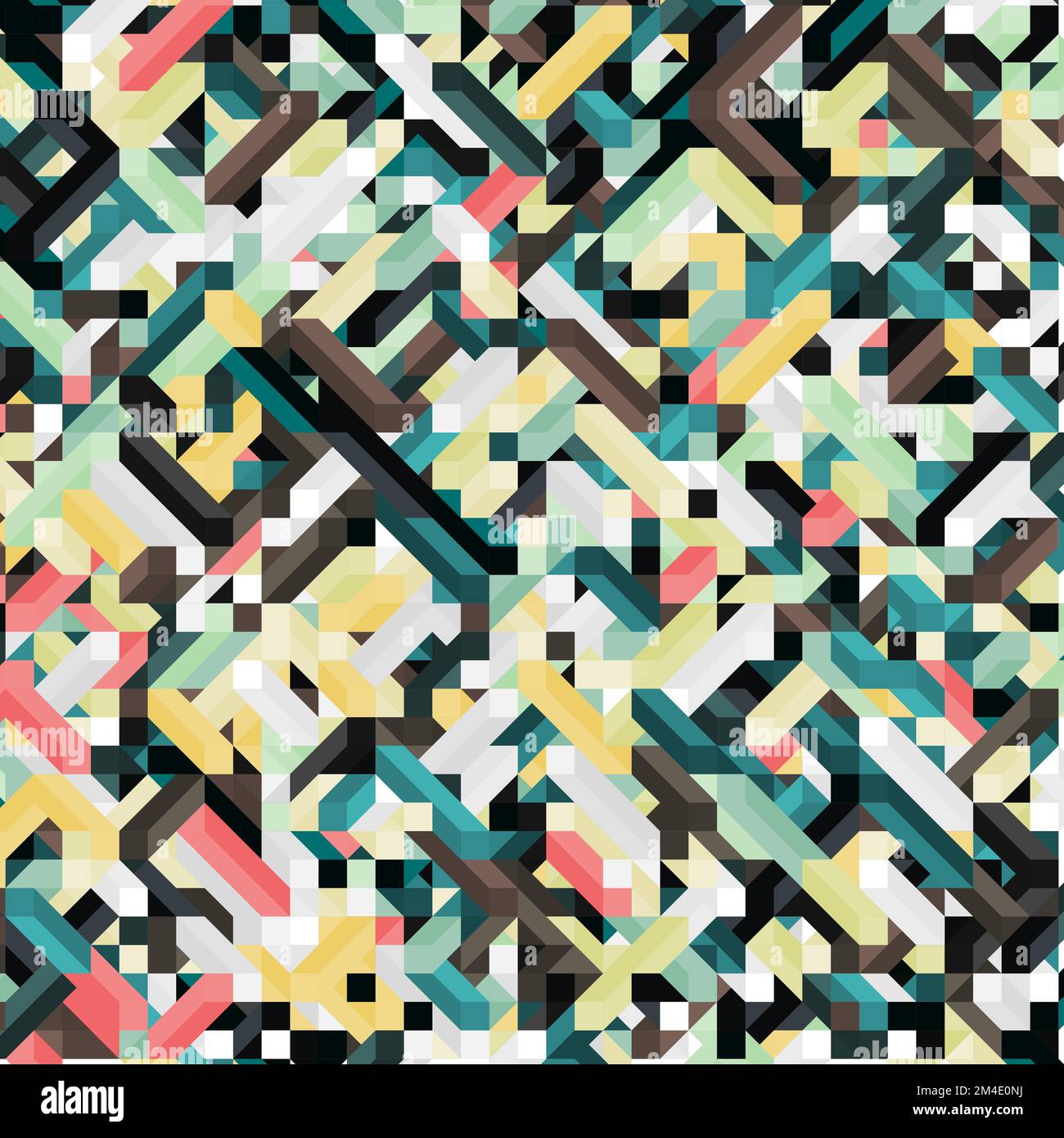 Color Dimonds illusion background generative pattern illustration Stock ...