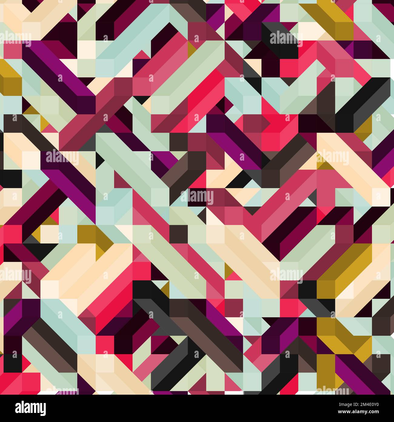 Color Dimonds illusion background generative pattern illustration Stock ...