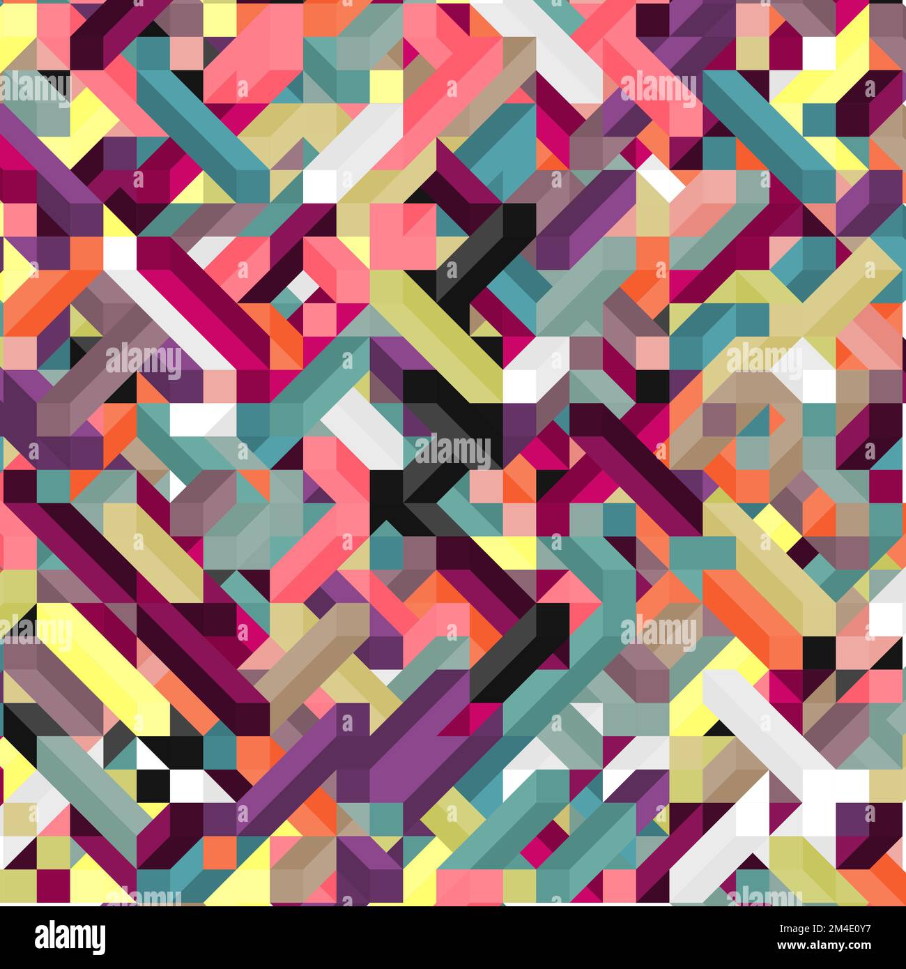 Color Dimonds illusion background generative pattern illustration Stock ...