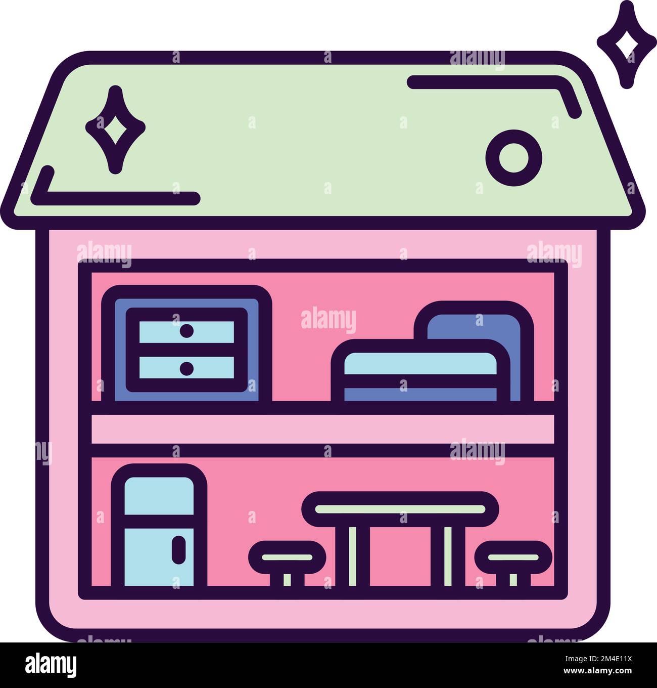 Colorful toy house on Stock Vector Images - Alamy