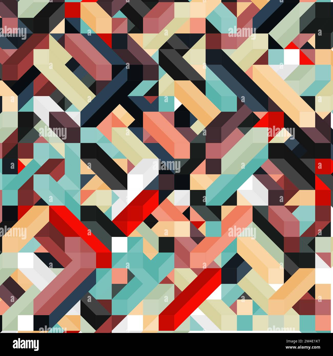 Color Dimonds illusion background generative pattern illustration Stock ...