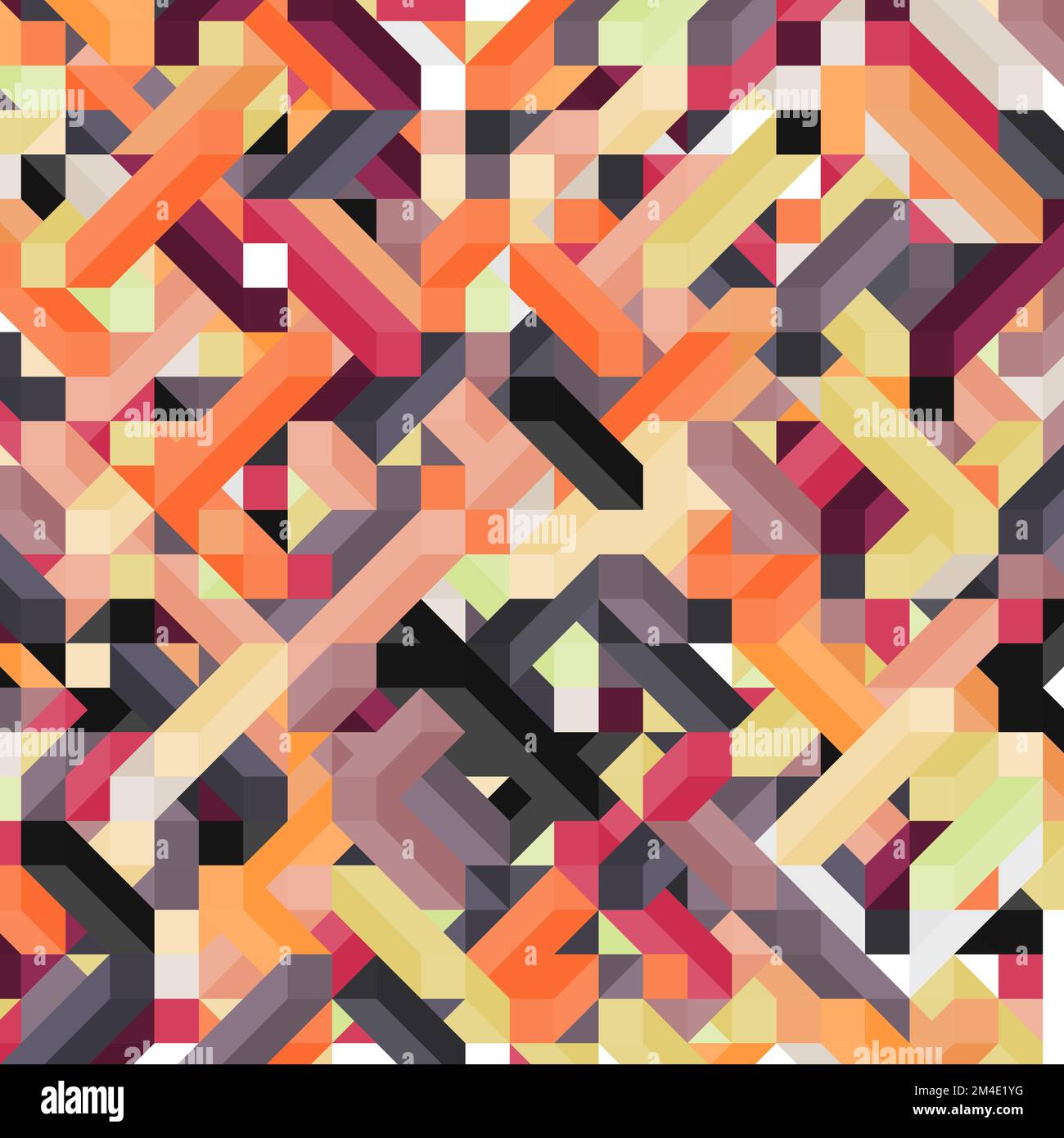 Color Dimonds illusion background generative pattern illustration Stock ...