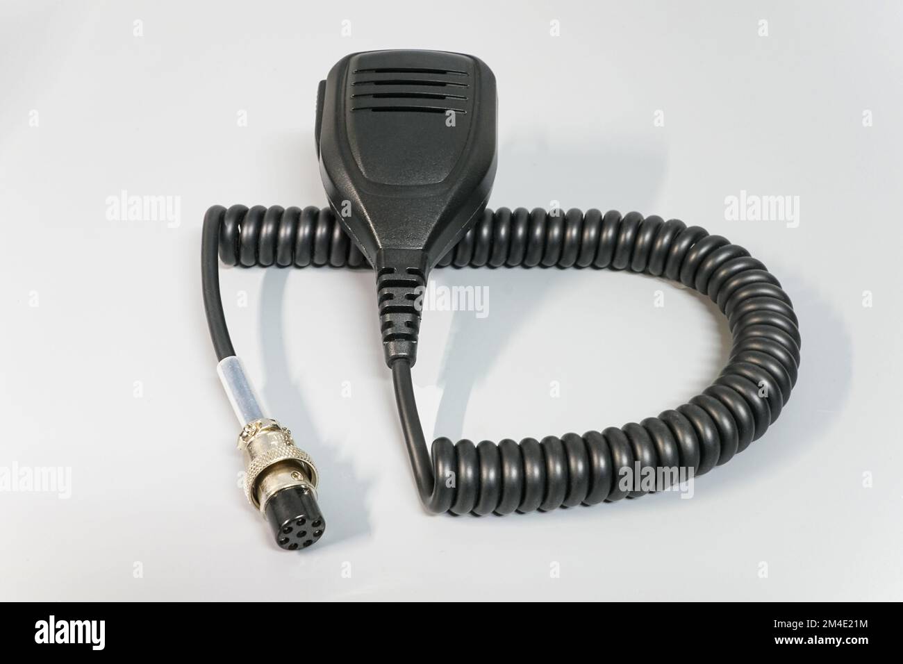 Hand held microphone used to communicate over a ham radio Stock Photo ...