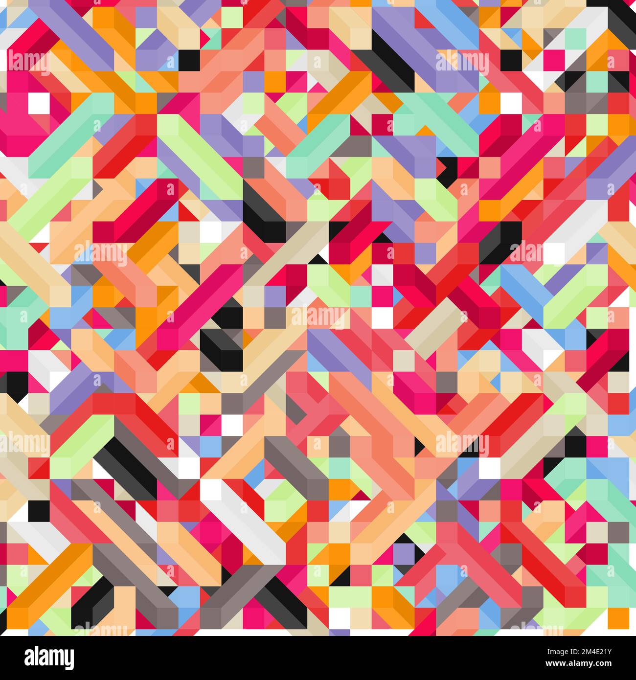 Color Dimonds illusion background generative pattern illustration Stock ...